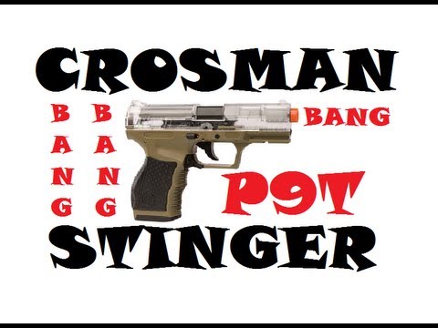 GUN FUN - Testing the Crosman Stinger P9T Airsoft Pistol - 275 FPS ...