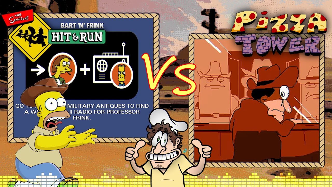 Bart 'N' Frink Deliveryboy 🎶 Simpsons Hit & Run / Pizza Tower MASHUP ...