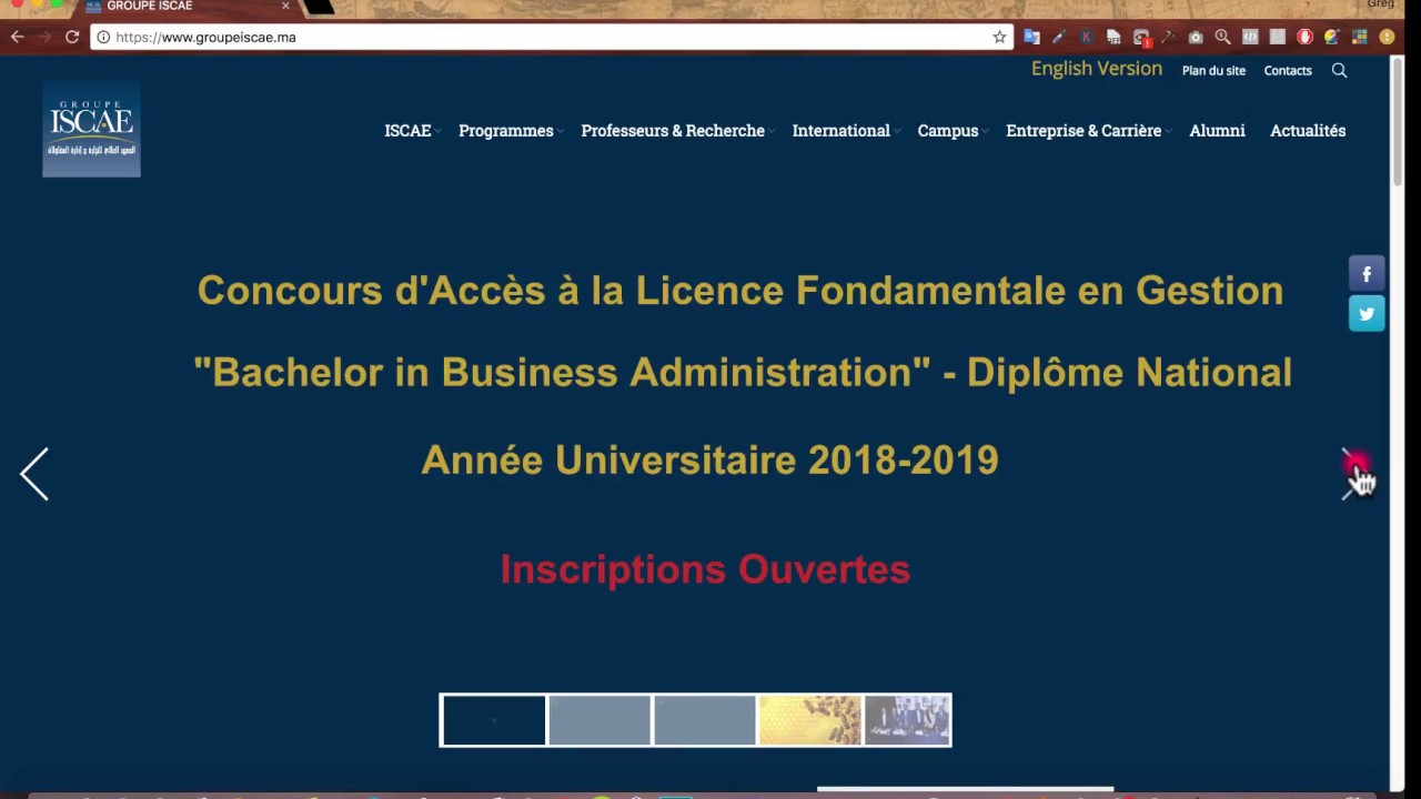 Etapes d'inscription à l'ISCAE 2018 - YouTube