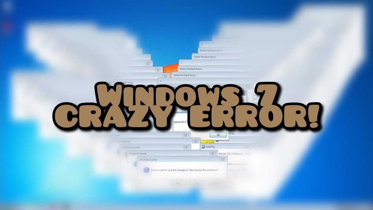 Windows 7 Crazy Error! - YouTube