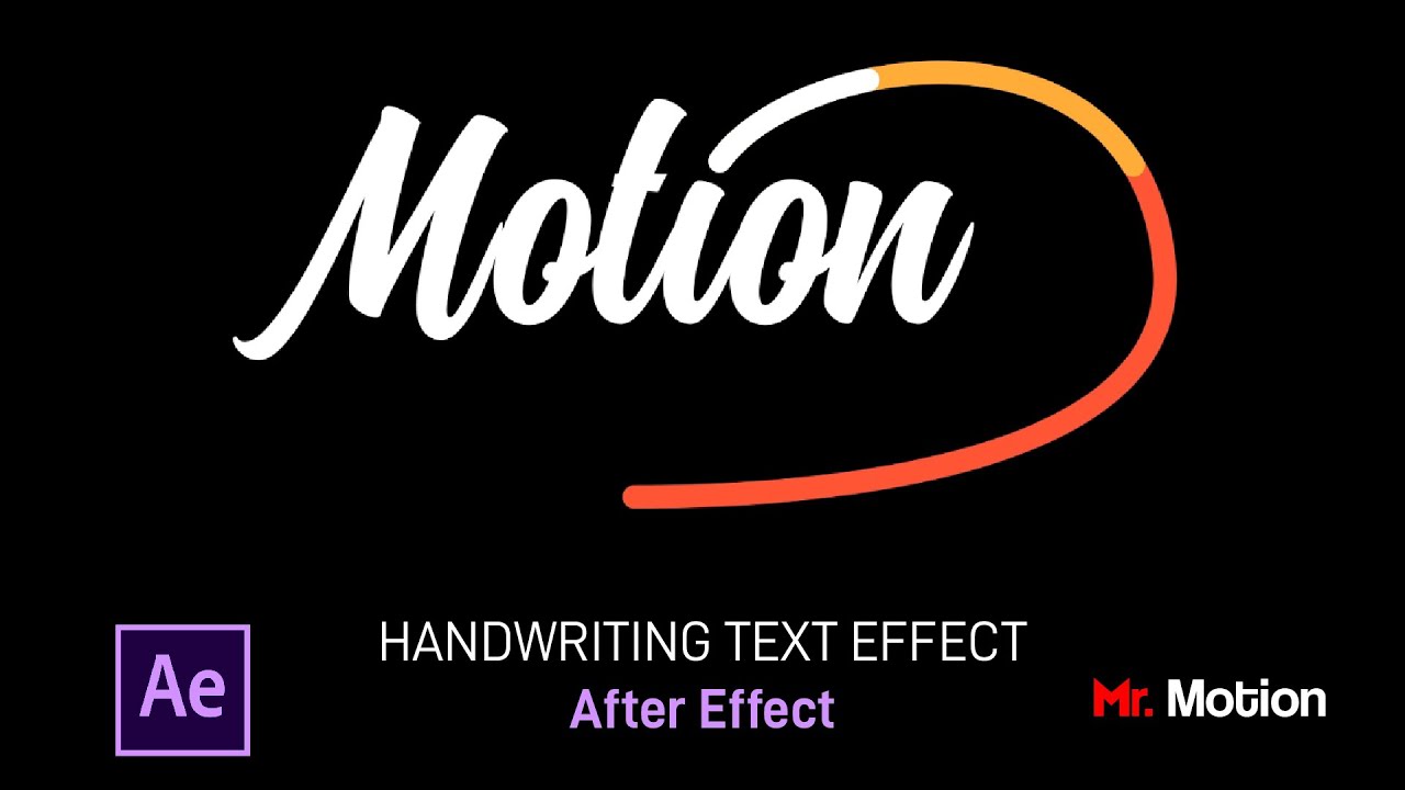 Hand Writing Text Animation Cursive Writing Effect Logo Animation