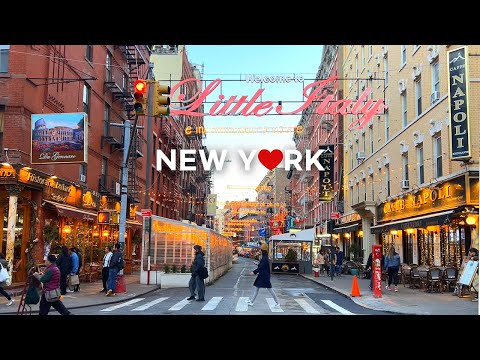 [4K]🇺🇸NYC Winter Walk🗽 : SoHo, Little Italy🇮🇹 & Nolita, Pizza Hot Place Rubirosa🍕🍝Jan.  2023