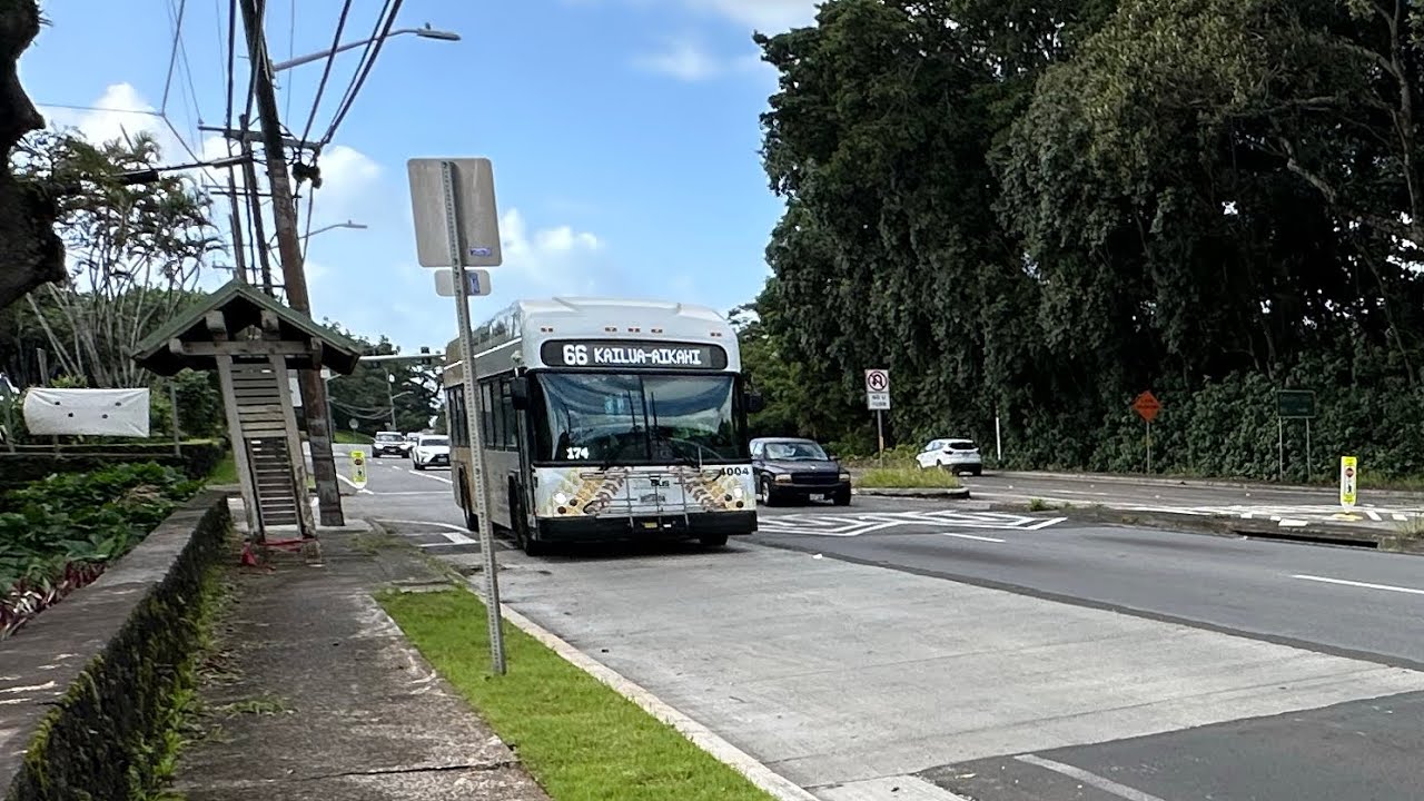 Honolulu TheBus Route 66 Kailua-Aikahi, Bus 4004 - YouTube