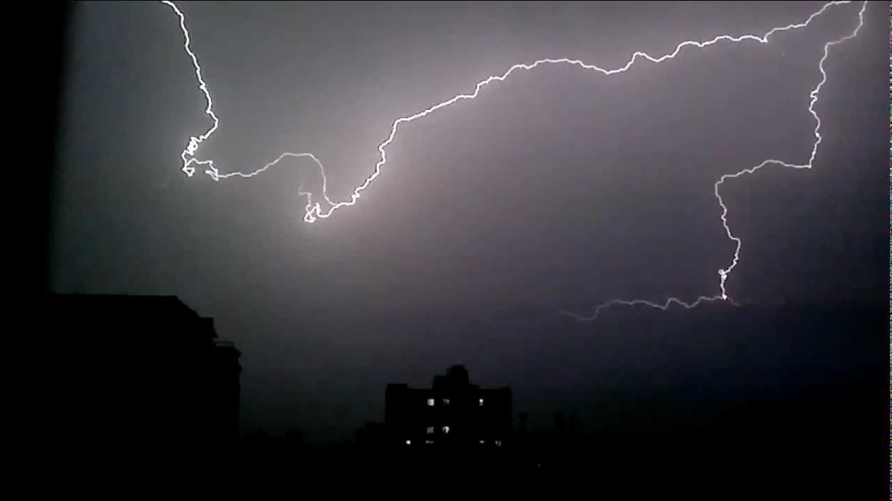 Thunder Storm caught on tape - YouTube