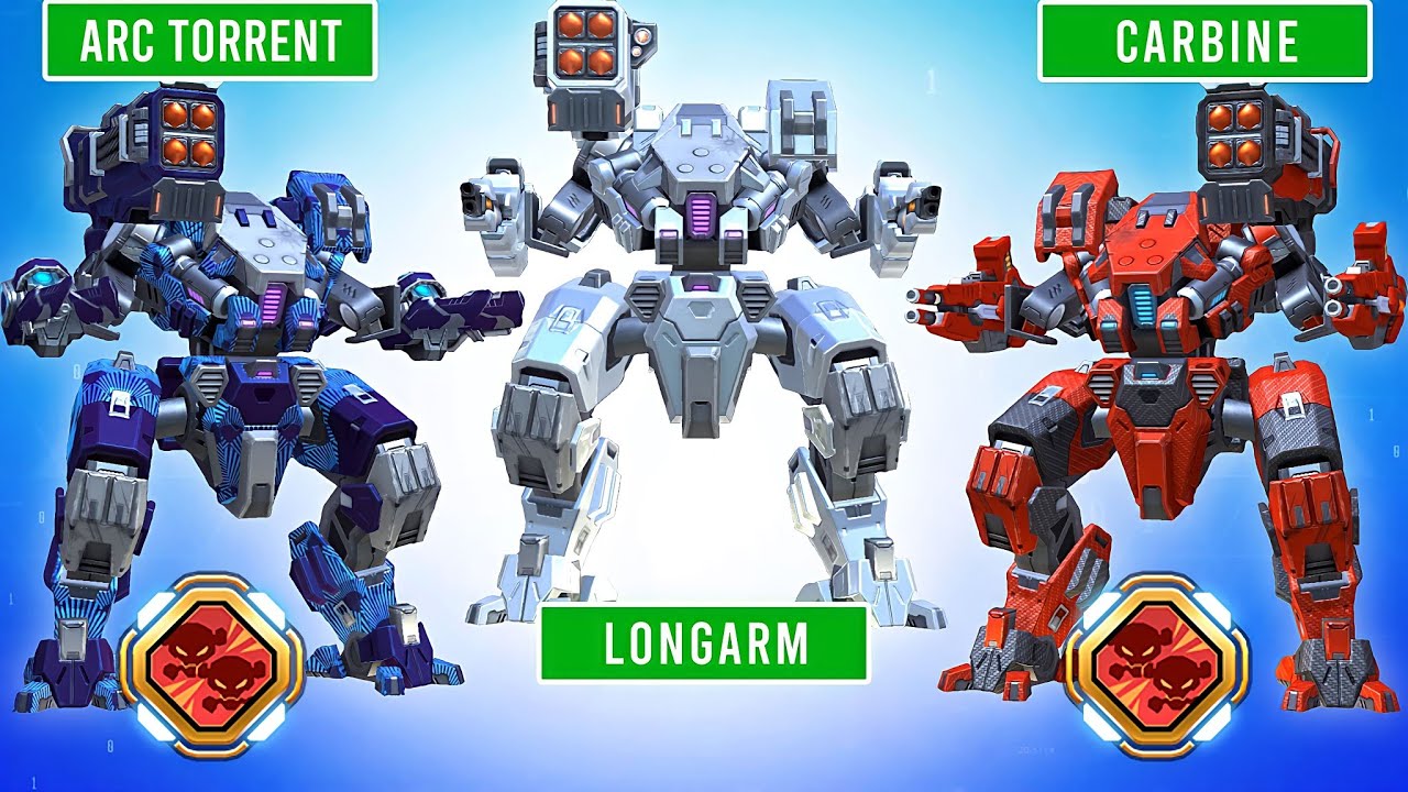 Onyx and Arc Torrent 12, Longarm 12, Carbine 12 - Mech Arena - YouTube