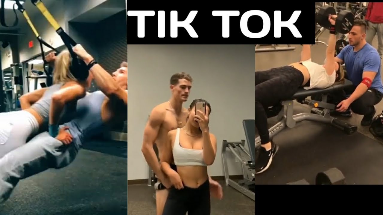 Romantic Cute Couple Workout At Gym Tik Tok compilation | 2020 - YouTube