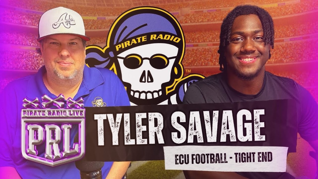 Pirate Radio Live 4/12/24 - ECU Football Tight End, Tyler Savage - YouTube
