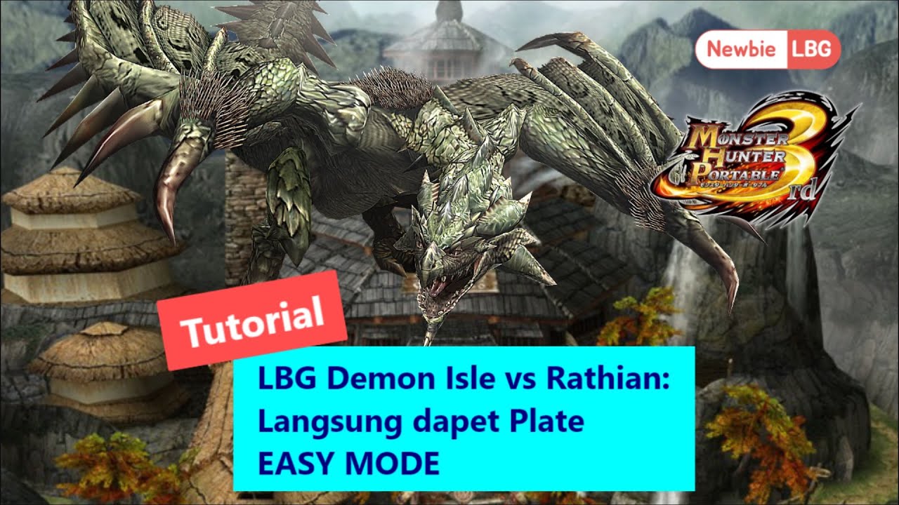 Tutorial lawan Rathian: LBG Newbie HR1 Langsung dapat Plate - YouTube