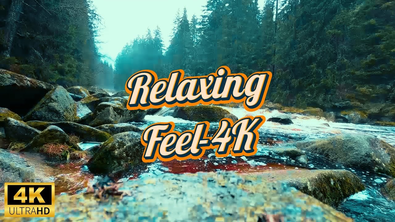 Relaxing Nature Sounds 4K Ultra HD River Scenery for Stress Relief and ...