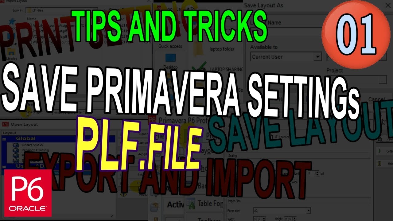 Save Print Settings Using Import And Export Primavera P6 Layout Files Plf Solutions Save Print Settings Using Import And Export Primavera P6 Layout Files Plf Solutions