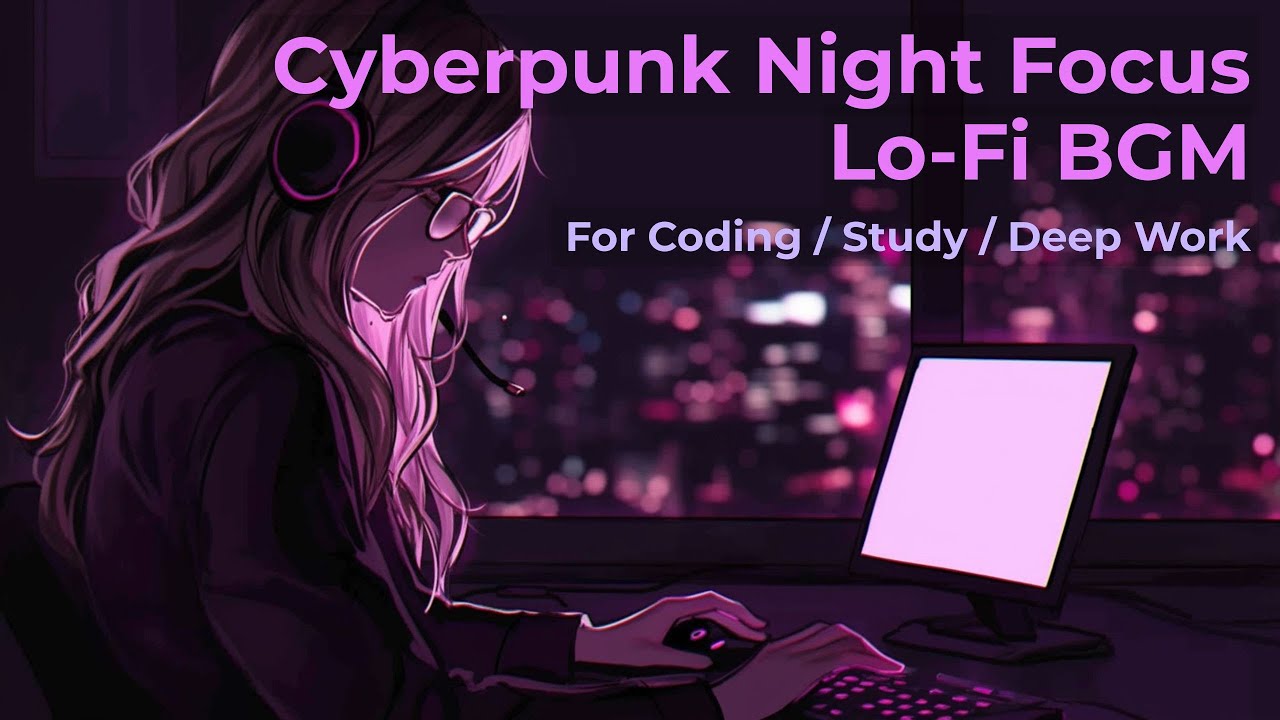 Purple City Coding Lo-Fi — Chill Cyberpunk Music for Focus - YouTube