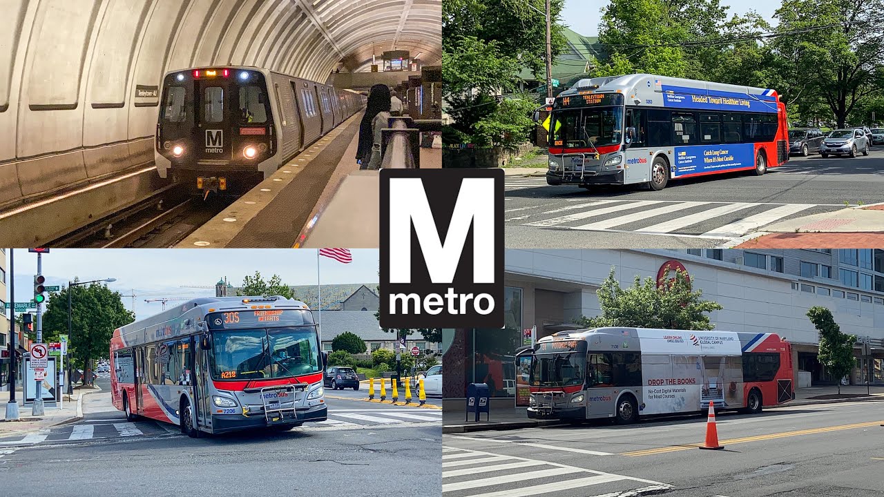 WMATA Metrobus and Metrorail Compilation at Tenleytown-AU - YouTube
