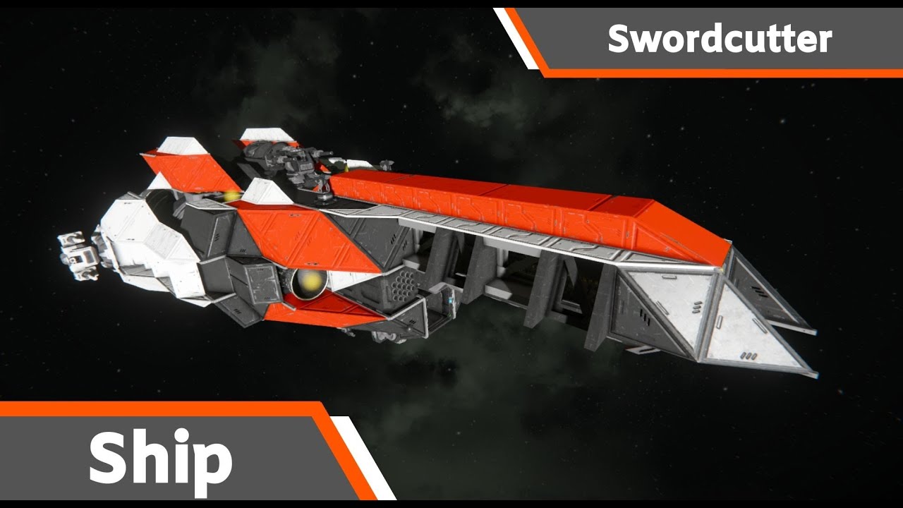 Space Engineers | Swordcutter - Class | Railgun Corvette - YouTube