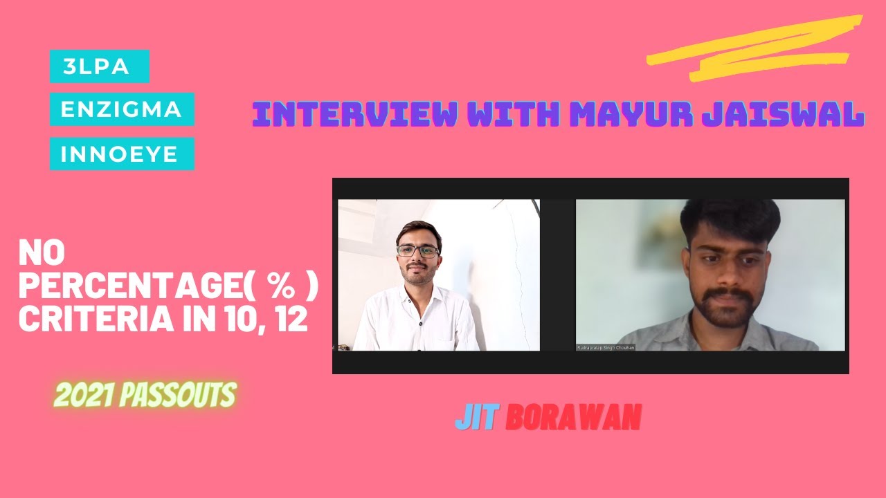 Interview with Mayur Jaiswal | Hiring without percentage criteria ...