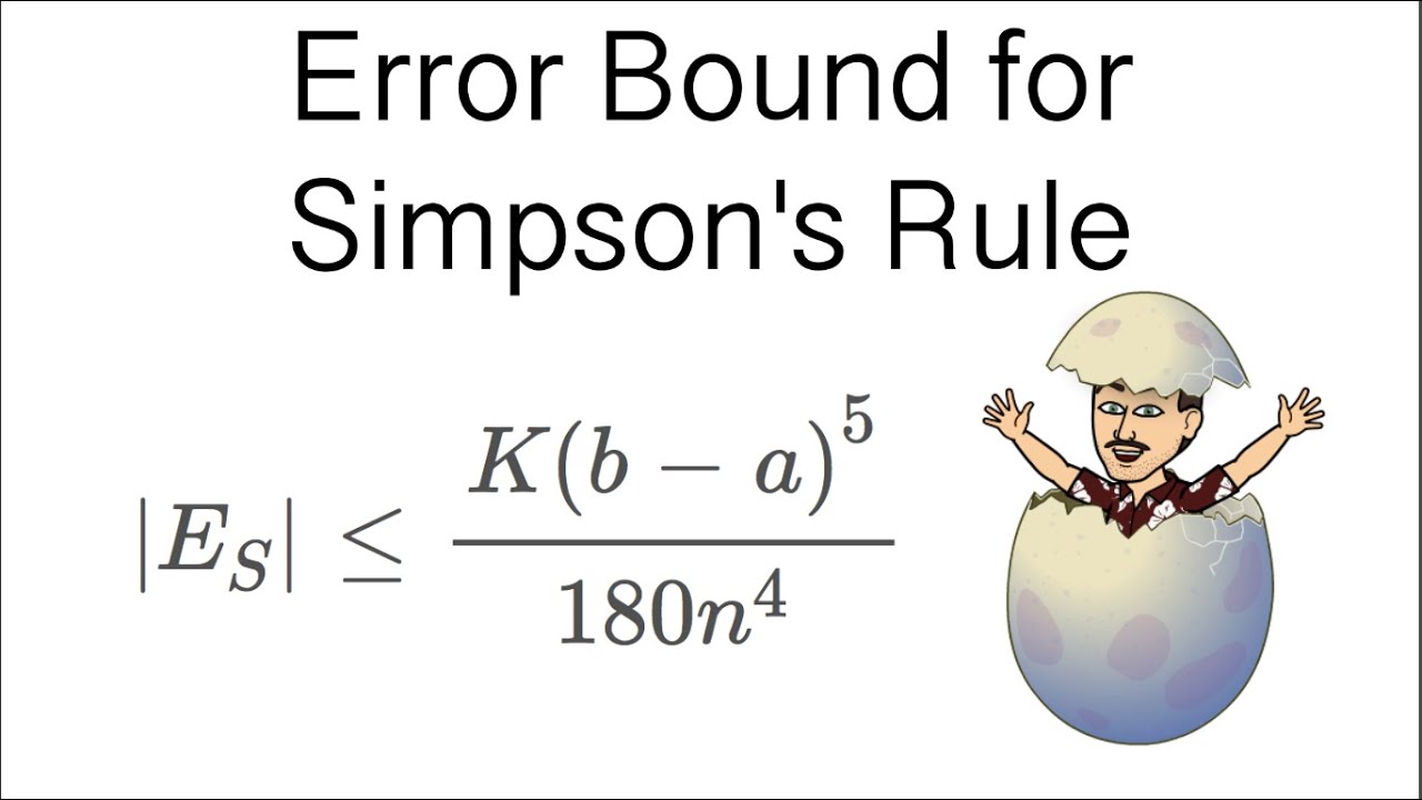 Error Bound For Simpson s Rule Full Example Explained YouTube Error Bound For Simpson s Rule Full Example Explained YouTube