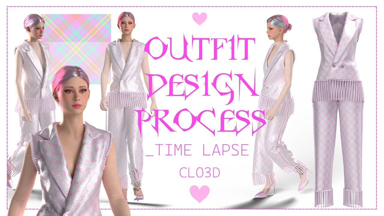 Outfit Design Process _Time lapse Clo3D - YouTube