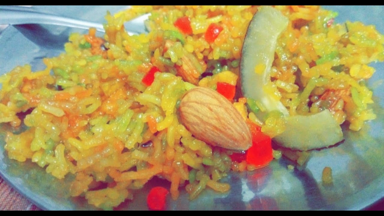 Rang birange meethe chawal || Jarda Recipe|| Colorful Rice - YouTube