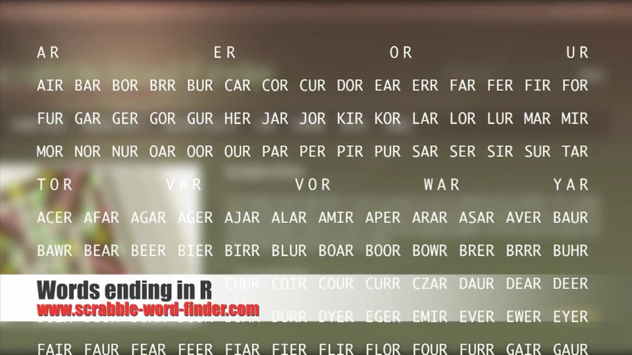 Words Ending In R YouTube words-ending-in-r-youtube