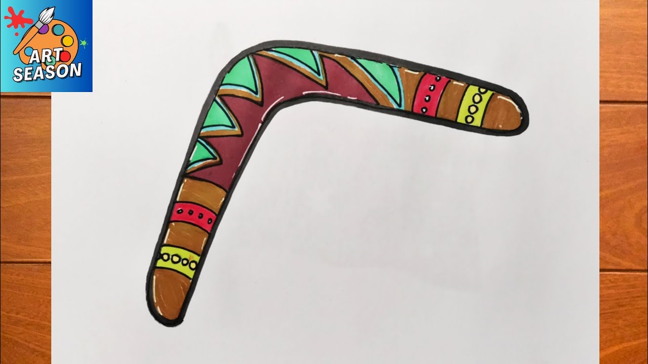 How to Draw Boomerang Step by Step - YouTube