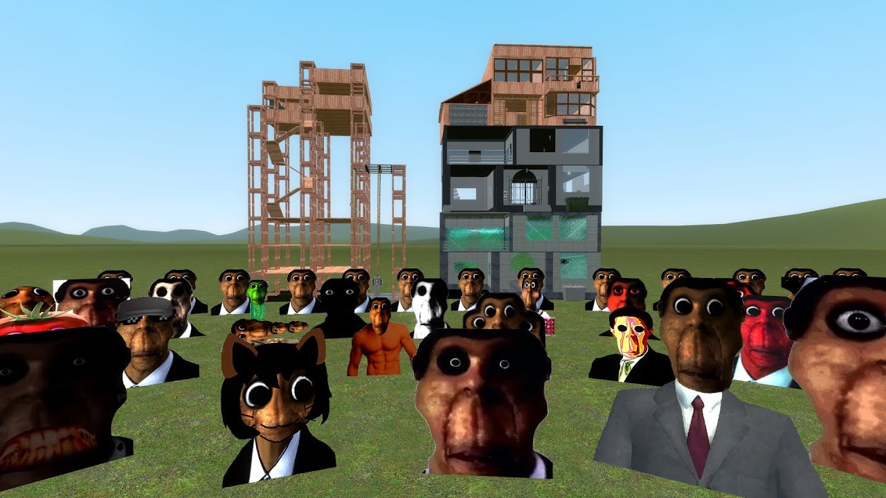 Obunga Family Vs Houses Vs Me in Garry's Mod ?? (Pat 2) - YouTube