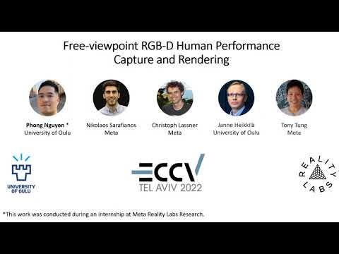 [ECCV 2022] Free-Viewpoint RGB-D Human Performance Capture and Rendering - YouTube