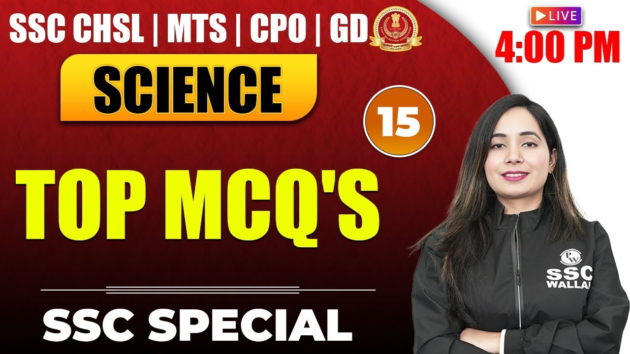 Science | TOP MCQ's #15 | SSC Science Classes | SSC CHSL | MTS | CPO ...