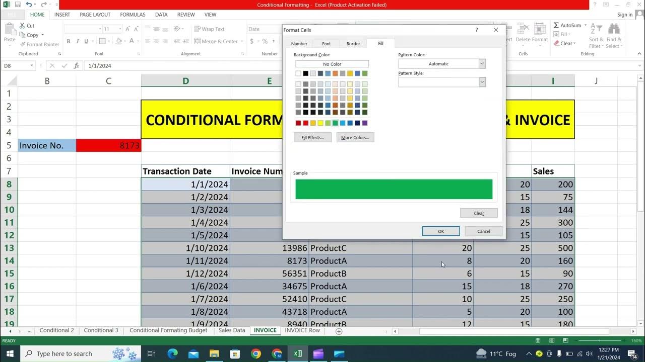 CONDITIONAL FORMATTING PART - 4 | Excel Conditional Formatting based on Another Cell Highlight ...