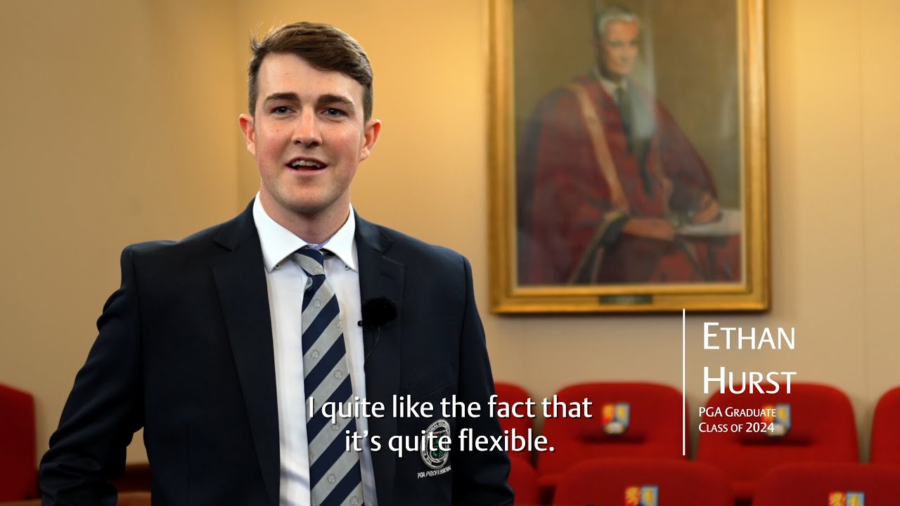 Ethan Hurst discusses his PGA training experience at PGA Graduation 2024 - YouTube