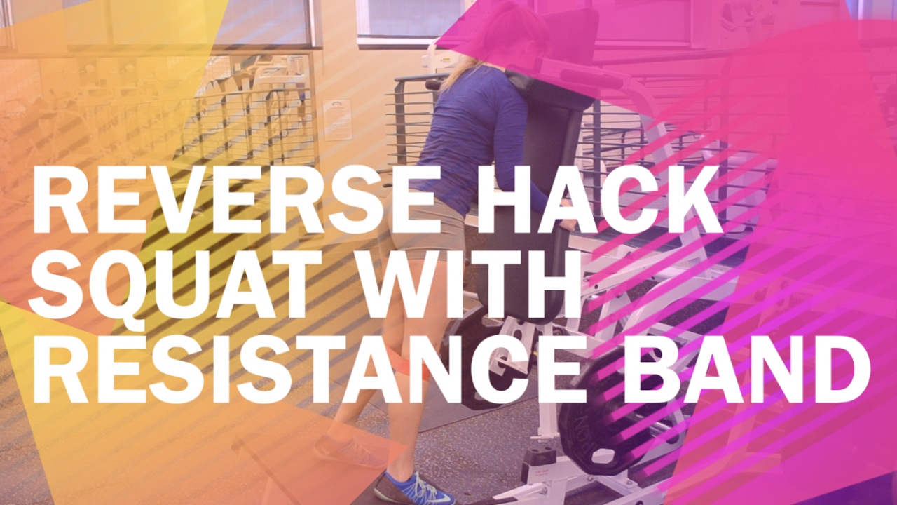 Reverse Hack Squat with Resistance Band Abductions - YouTube