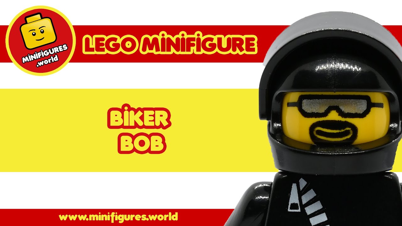🏍️ LEGO minifigure: Biker Bob (bikerb) 🏍️ [TRAFFIC - BIKER] - YouTube