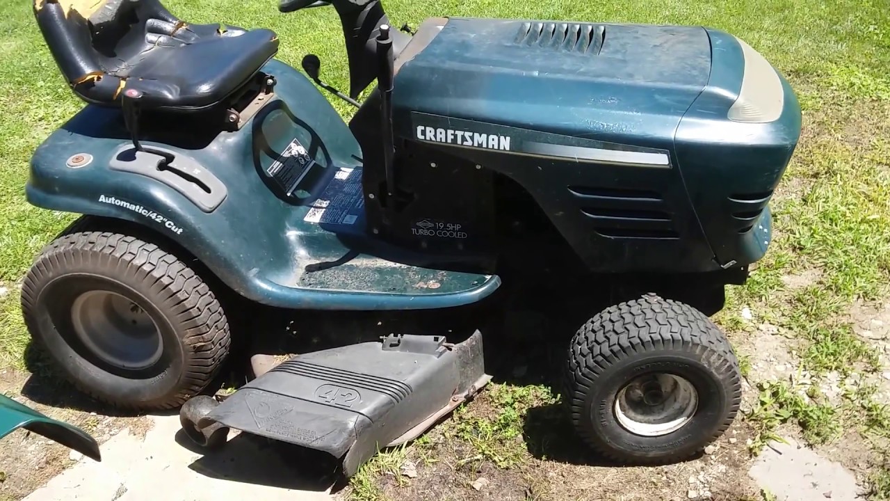 Craftsman riding mower restoration - YouTube