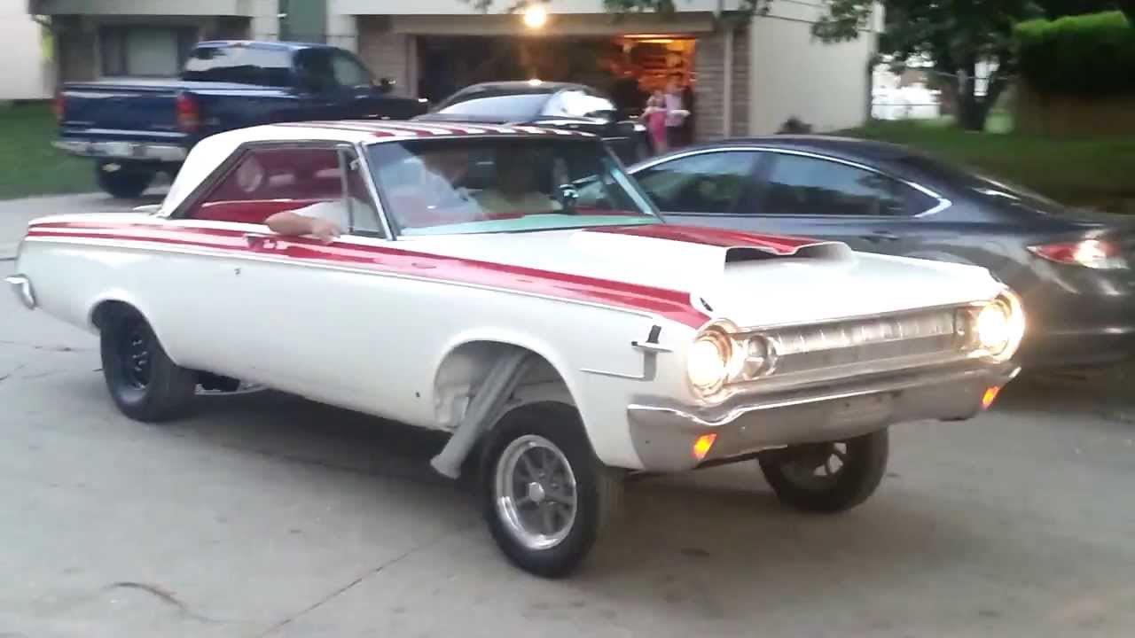 64 Dodge Gasser First Drive - YouTube