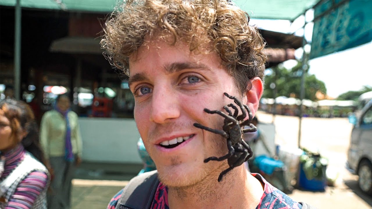 MASSIVE TARANTULA ON MY FACE!!! | Phnom Penh, Cambodia - YouTube