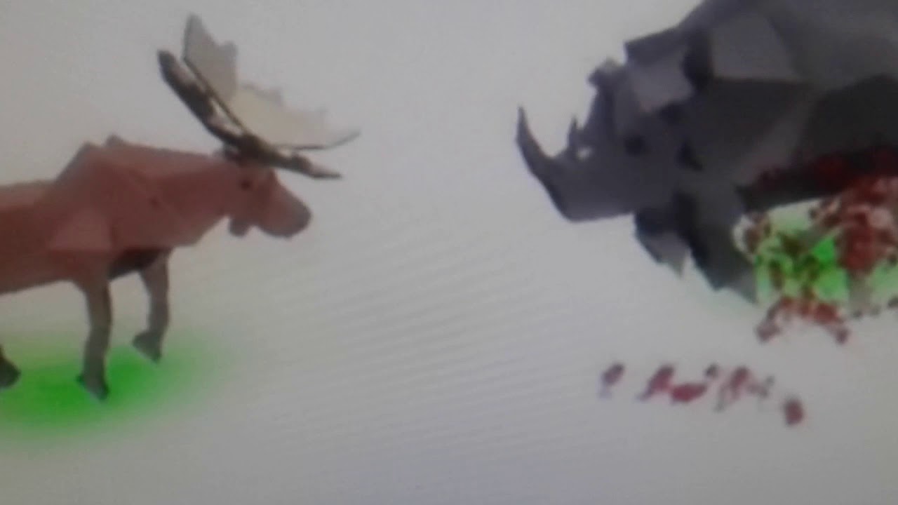 Rhino vs Moose - YouTube