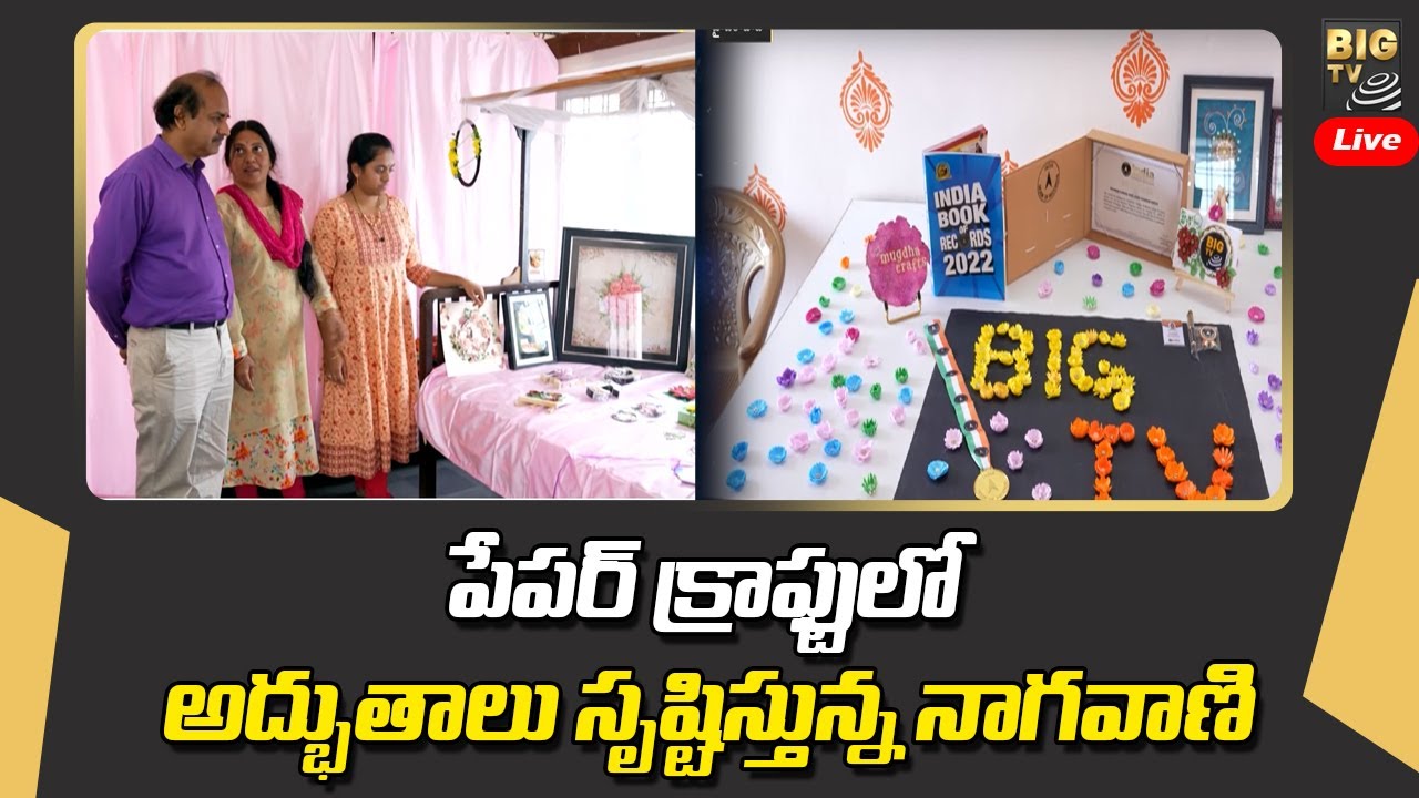 LIVE : పేపర్ క్రాఫ్టులో అద్భుతాలు సృష్టిస్తున్న నాగవాణి || Best Paper ...