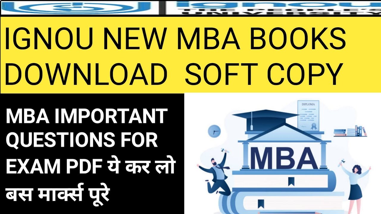IGNOU NEW MBA books soft copy download with important questions for ...