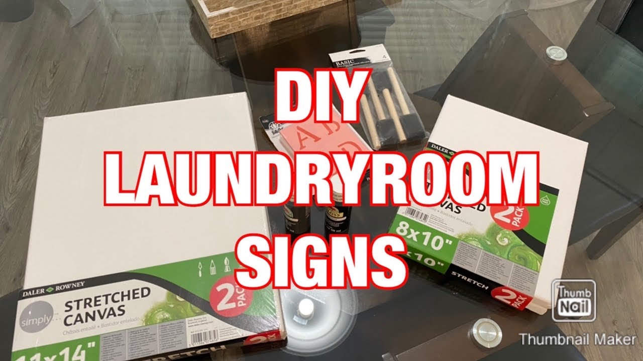 DIY LAUNDRY ROOM SIGNS - YouTube