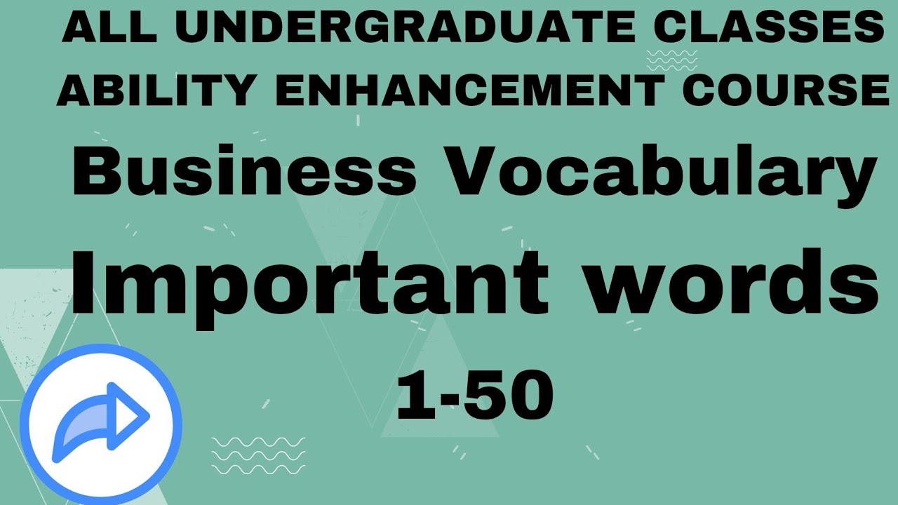 AEC-2 #Business Vocabulary 1-50 #Easy Sentences #with punjabi # ...