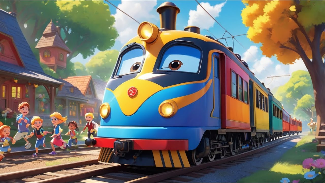 "Train Song for Toddlers 🚂 | All Aboard! Catchy Rhymes & Cartoon Fun ...