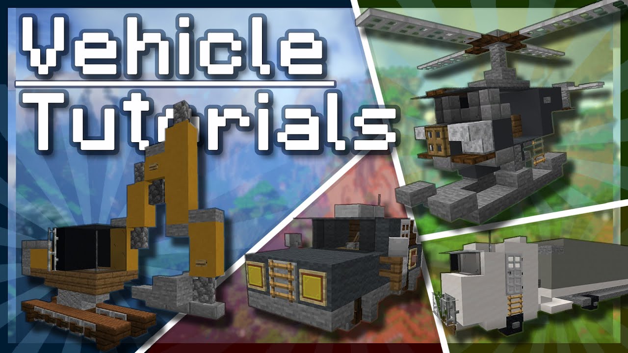 How To Build VEHICLES in Minecraft! (Tutorial) [Helicopter / Digger ...