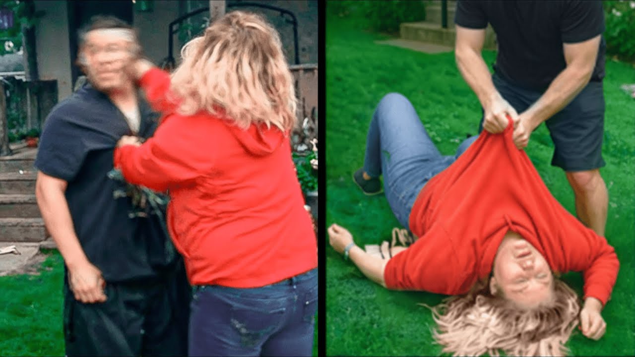 Karen SLAPS Man And Man SLAPS BACK - YouTube