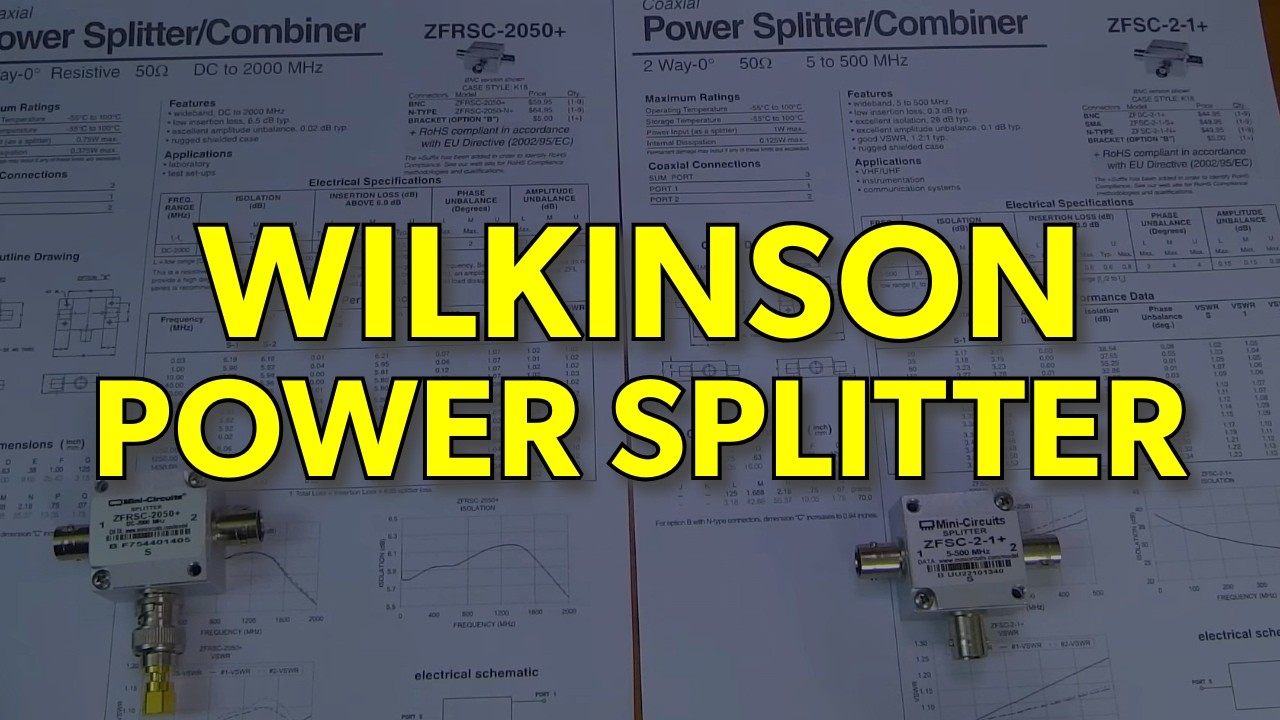 How does a RF Wilkinson Power Splitter / Combiner Work? - YouTube