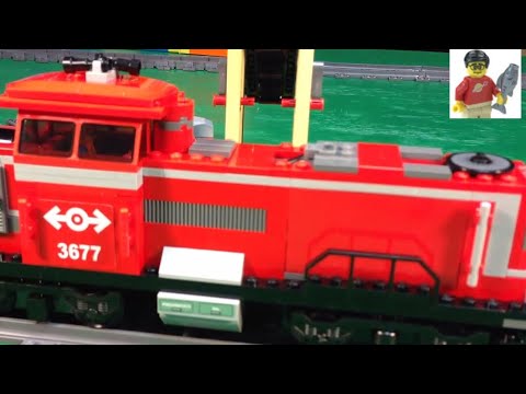 LEGO TRAINS 3677 Red Cargo Train from 2011 - power functions remote ...