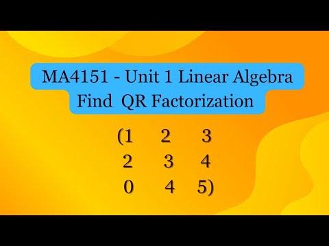 Find QR Factorization in - YouTube