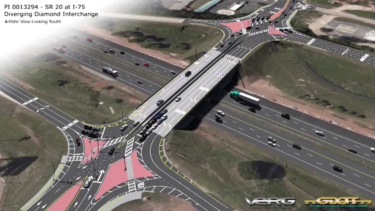 Animation: Watch how diverging diamond interchanges work - YouTube