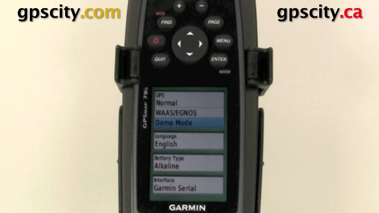 The System Setup Screen of the Garmin GPSMap 78 series - YouTube