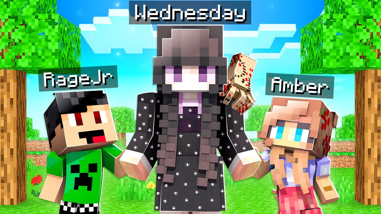 Adopted By WEDNESDAY in Minecraft! - YouTube