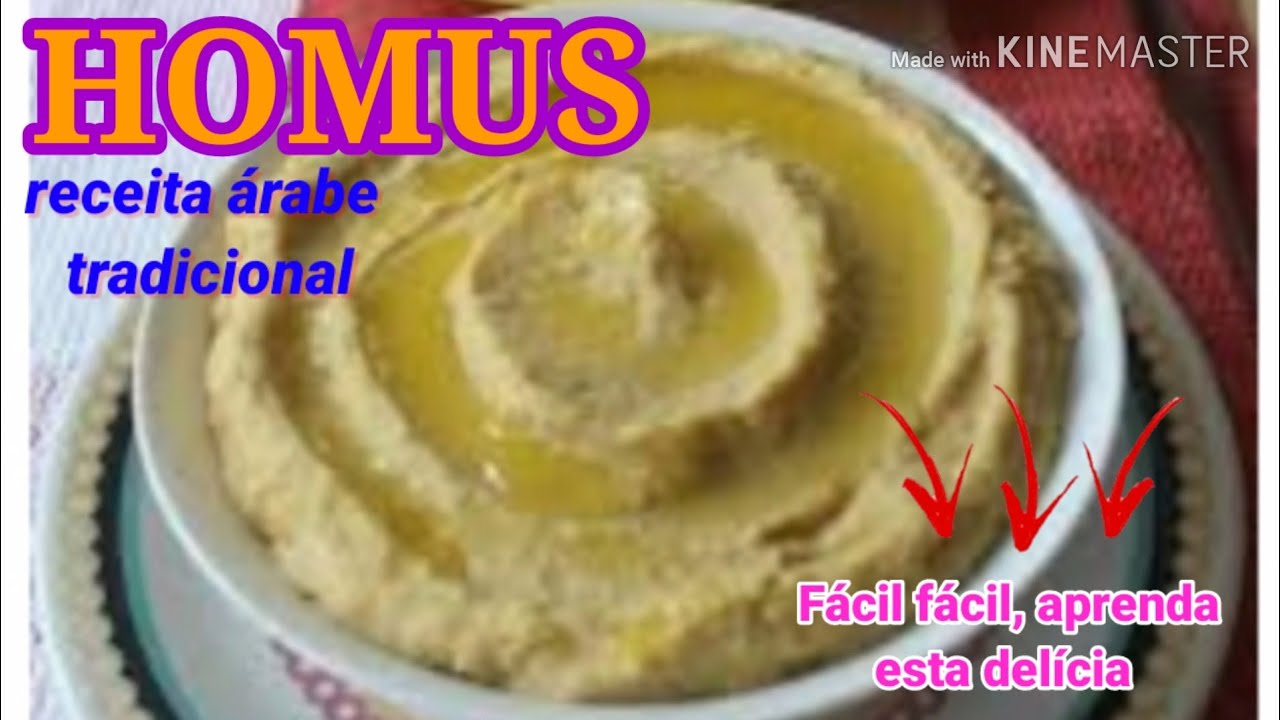 🔴HOMUS - receita árabe tradicional. Fácil fácil, aprenda esta delícia ...
