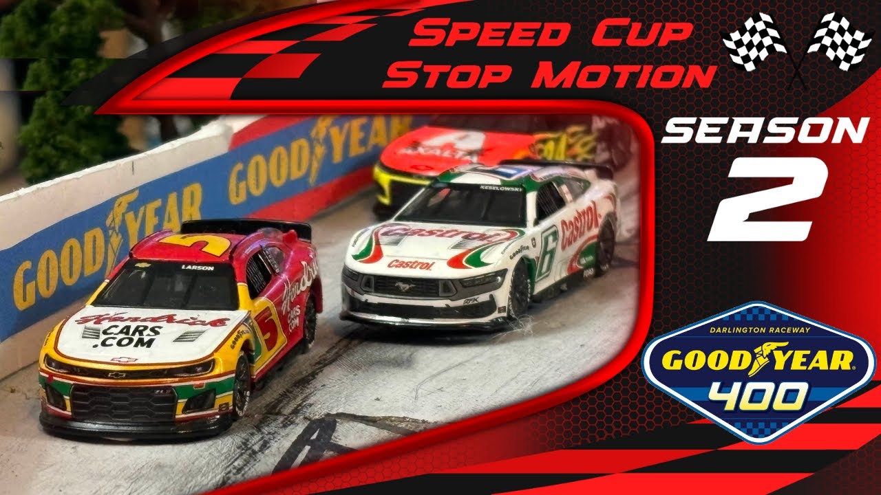 NASCAR Stop Motion: Darlington - S2/R5- Speed Cup Stop Motion - YouTube