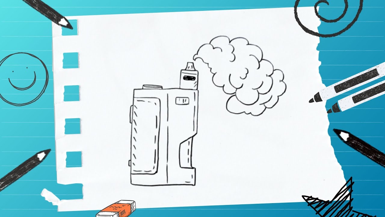 How to draw a vape step by step - YouTube